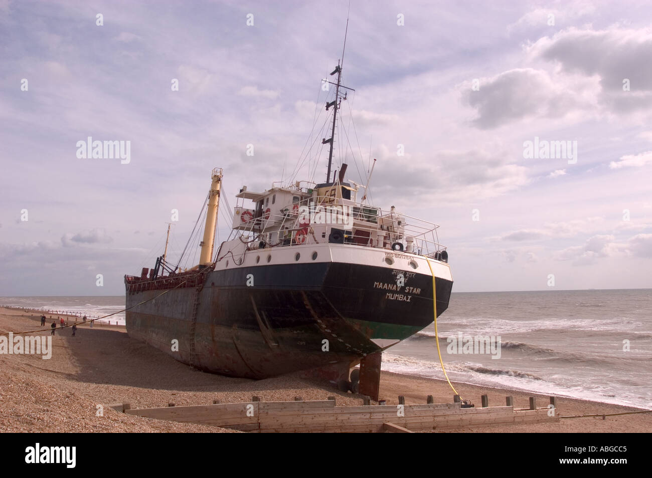 Foundered Ship the Manaav Star on the Beach at Camber Near Rye in East ...