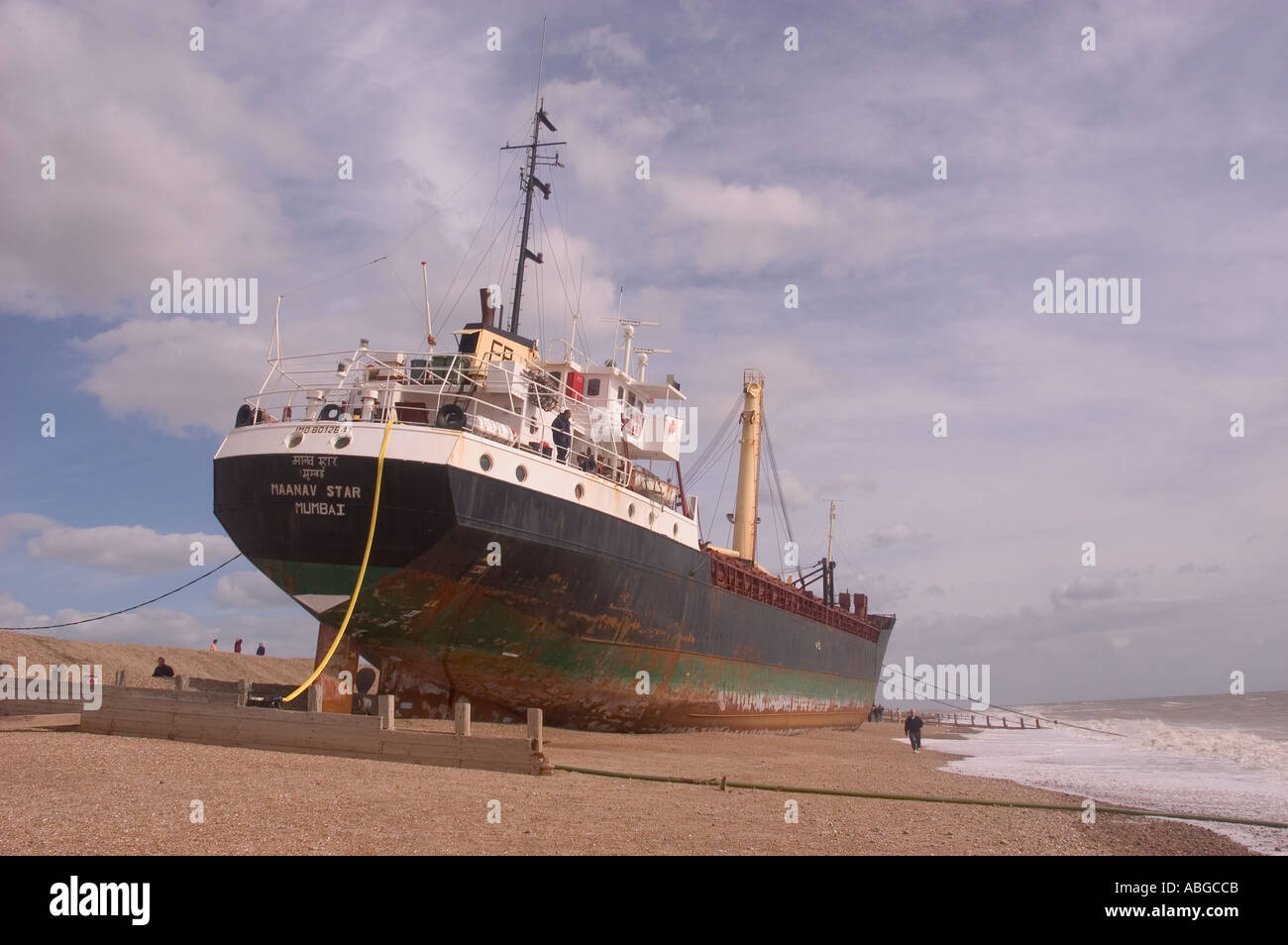 Foundered Ship the Manaav Star on the Beach at Camber Near Rye in East ...
