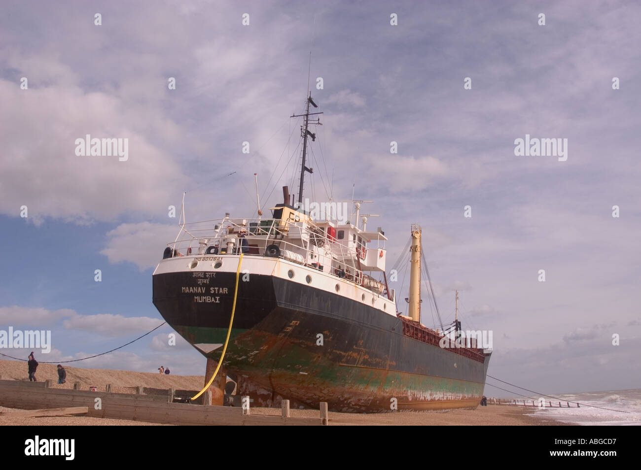 Foundered Ship the Manaav Star on the Beach at Camber Near Rye in East ...