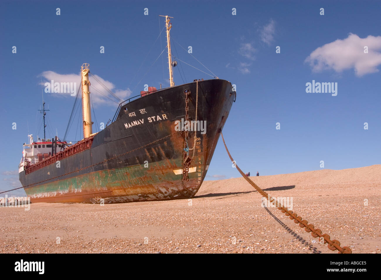 Foundered Ship the Manaav Star on the Beach at Camber Near Rye in East ...
