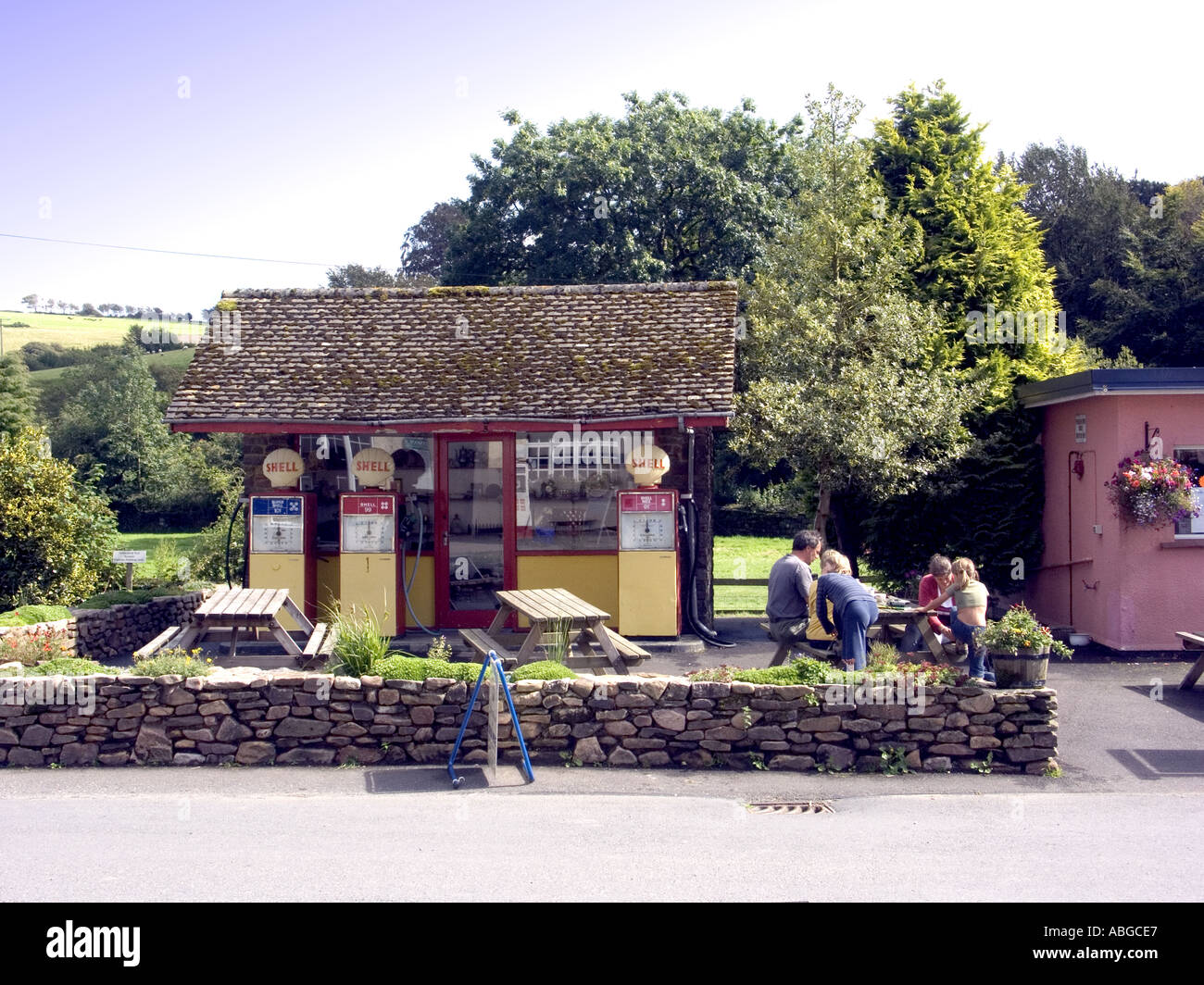 English Village Scene Withypool Exmoor National Park Devon England ...