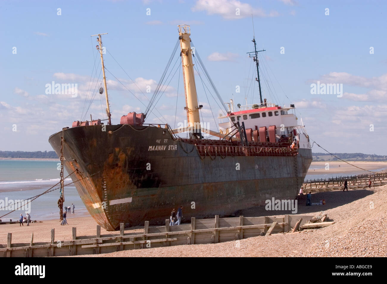 Foundered Ship the Manaav Star on the Beach at Camber Near Rye in East ...