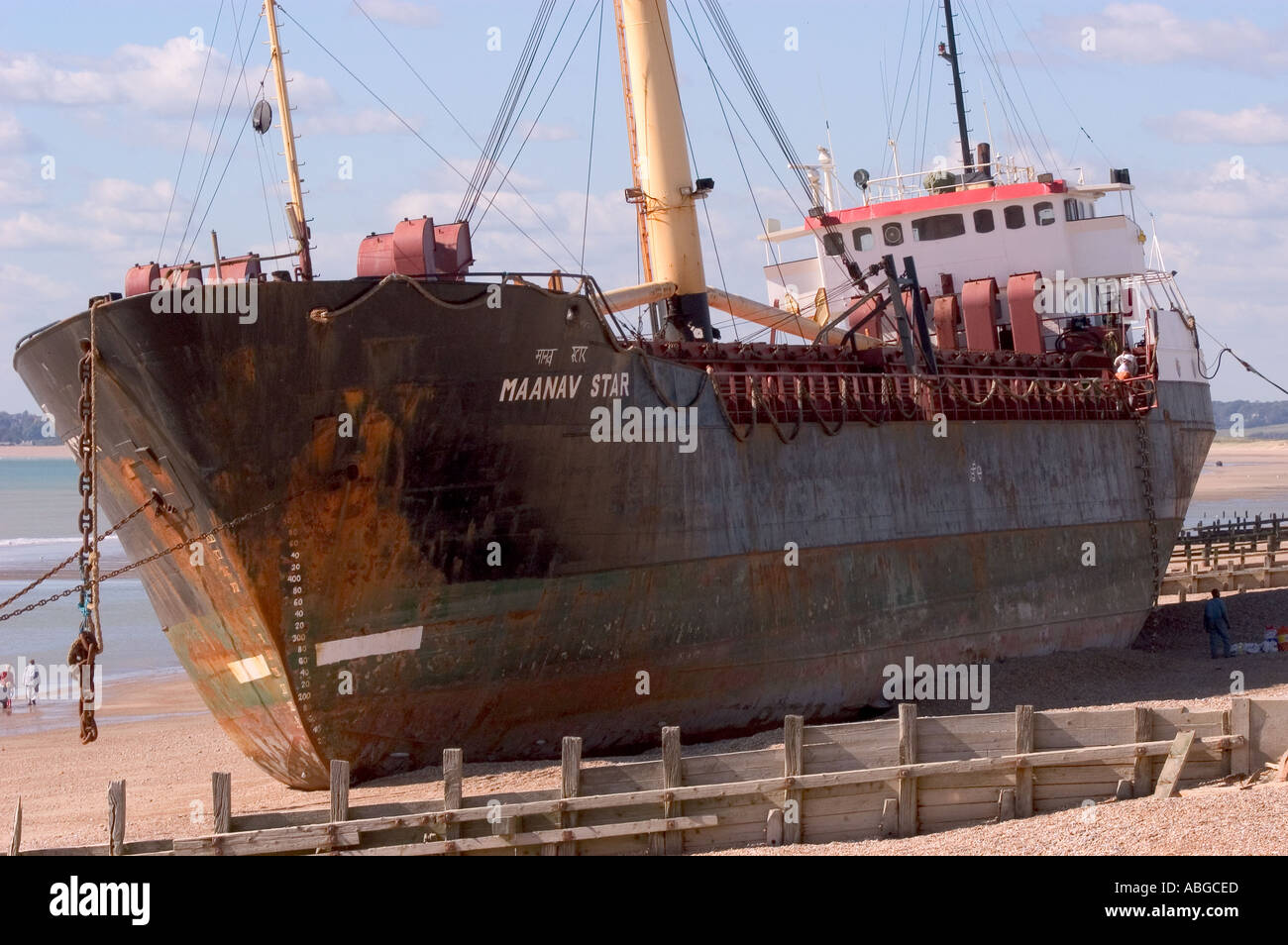 Foundered Ship the Manaav Star on the Beach at Camber Near Rye in East ...