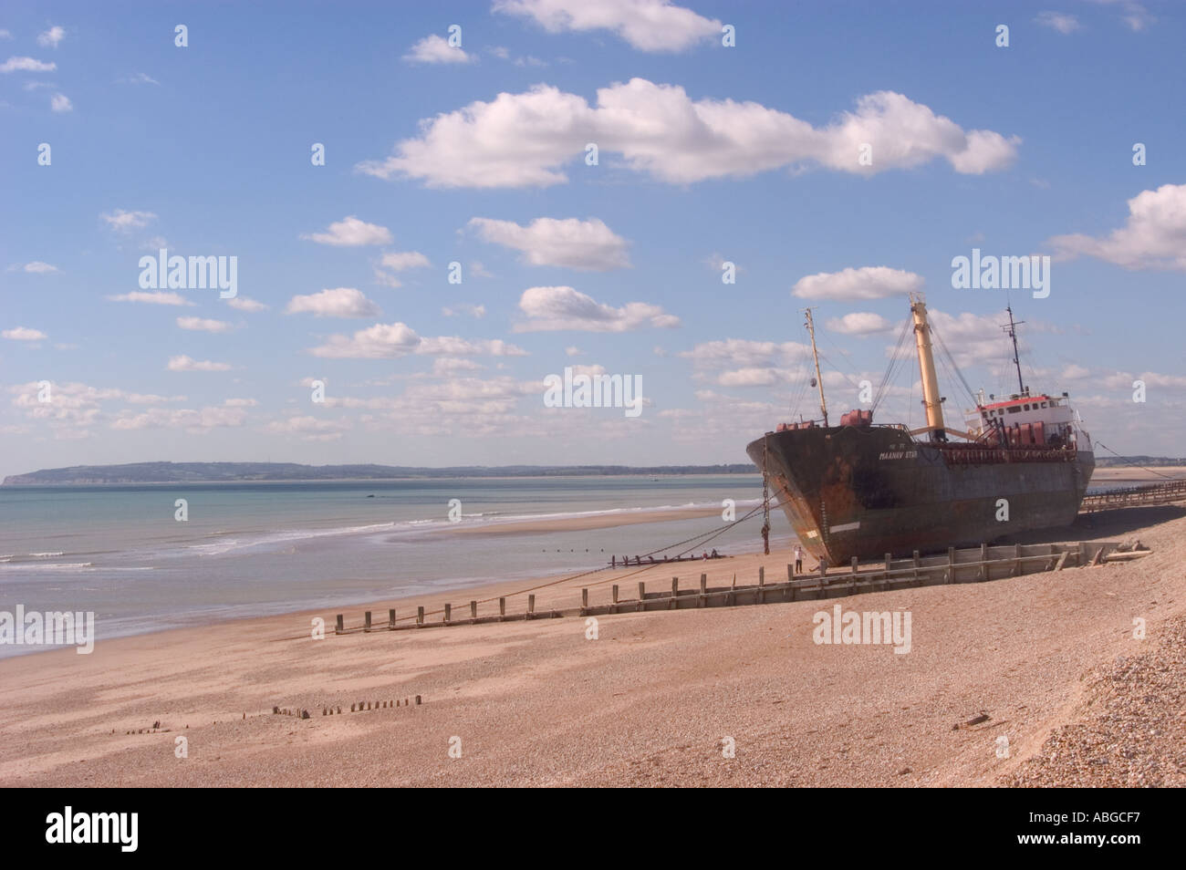 Foundered Ship the Manaav Star on the Beach at Camber Near Rye in East ...