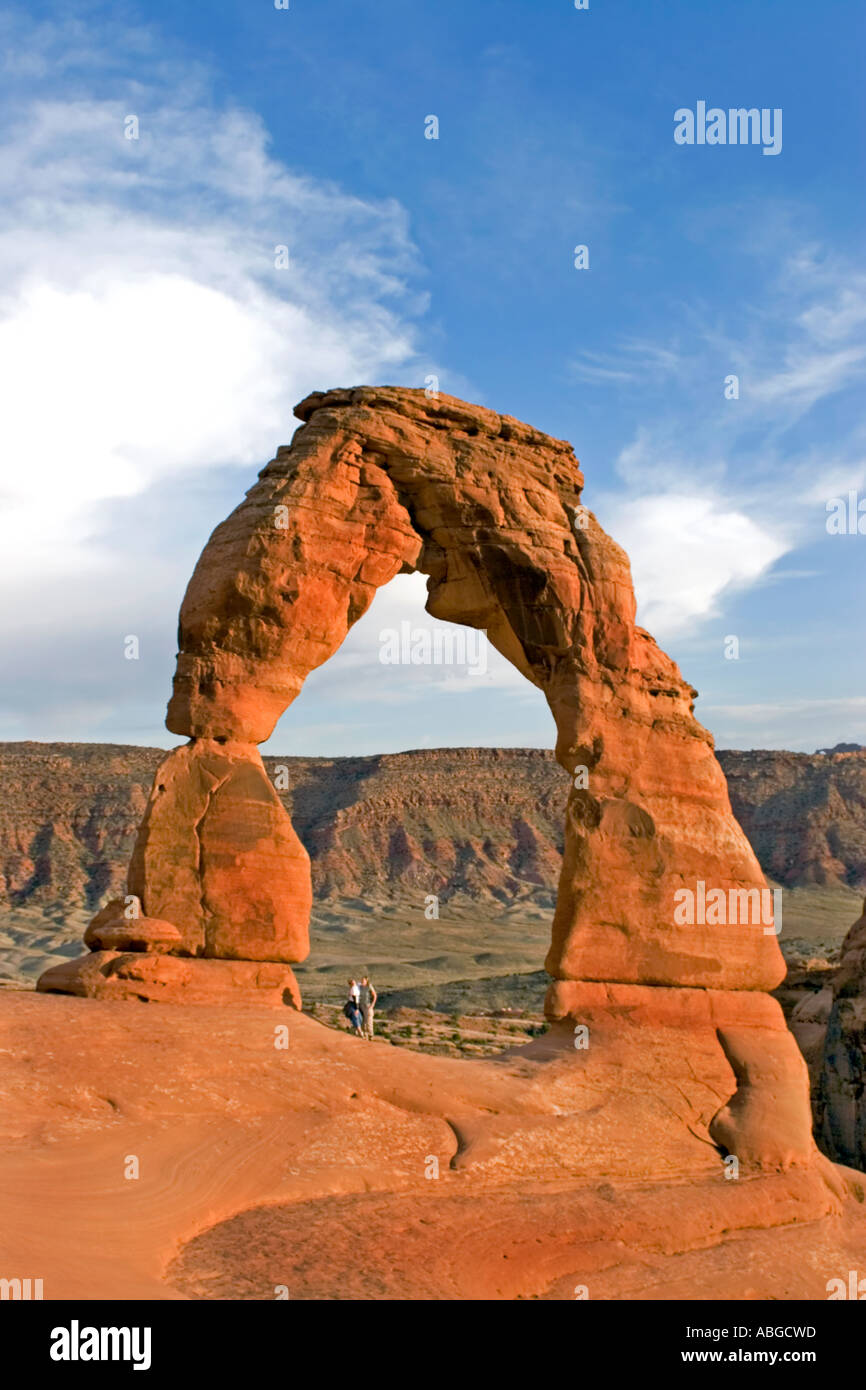 Arches Delicate Arch family under Stock Photo - Alamy