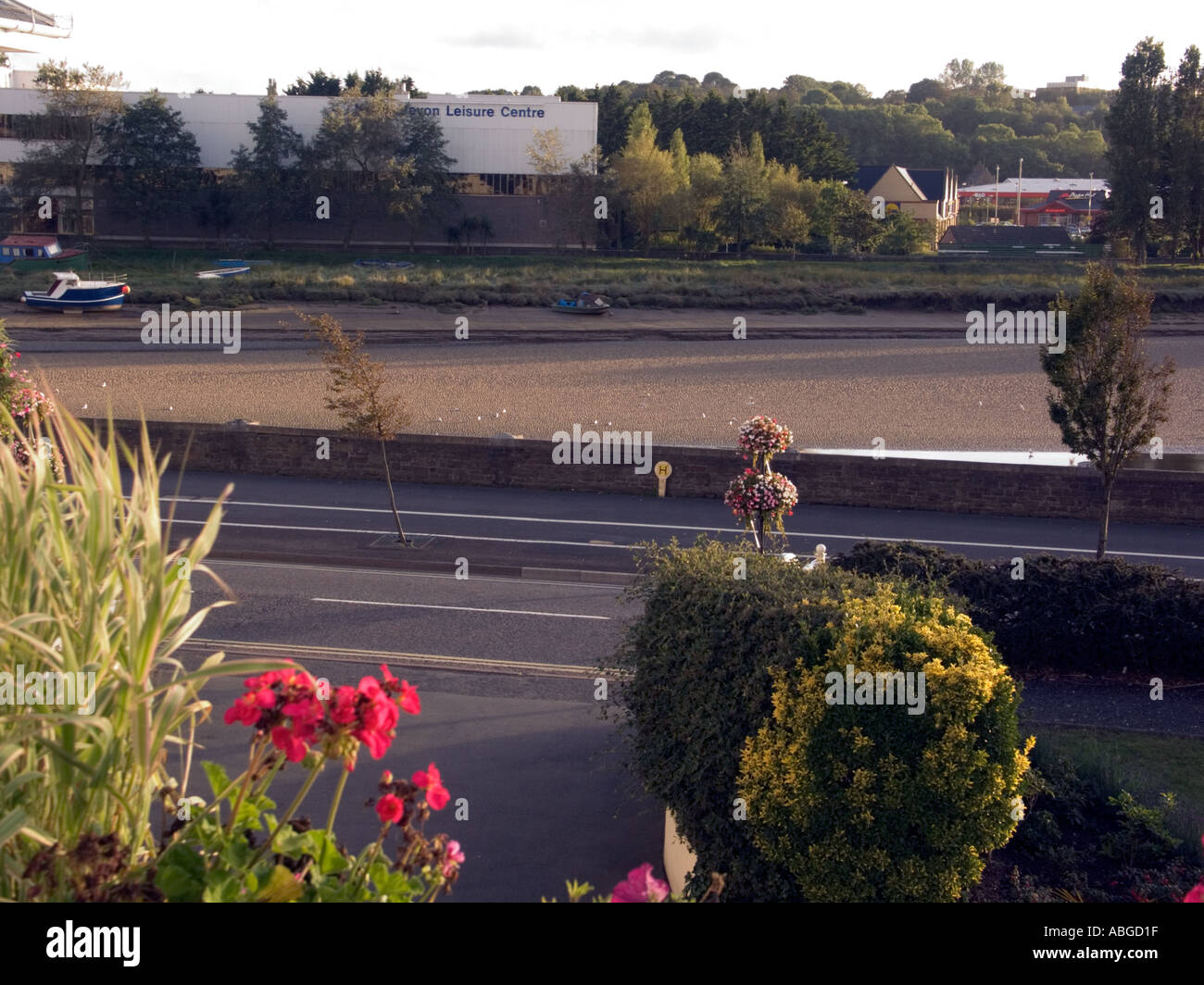 North Devon Leisure Centre viewed across the River Taw Stock Photo - Alamy