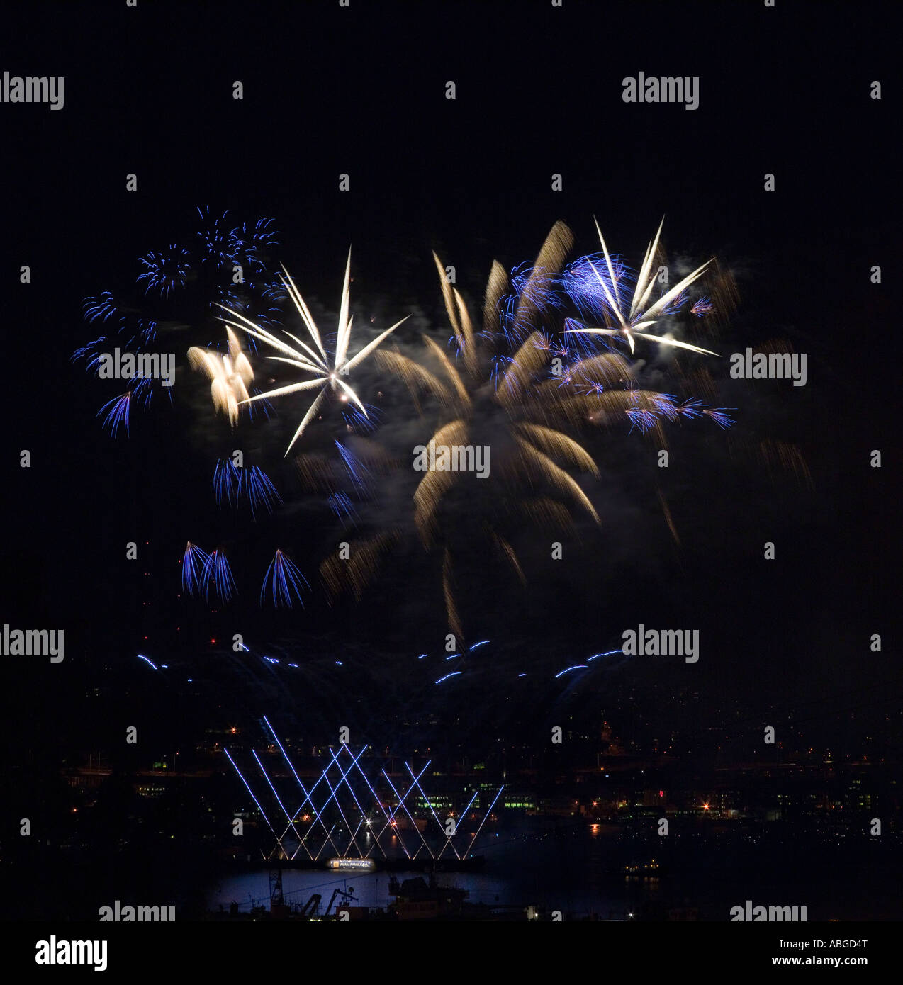 Fireworks, 4th of July 2007, Seattle, Washington State, USA Stock Photo ...