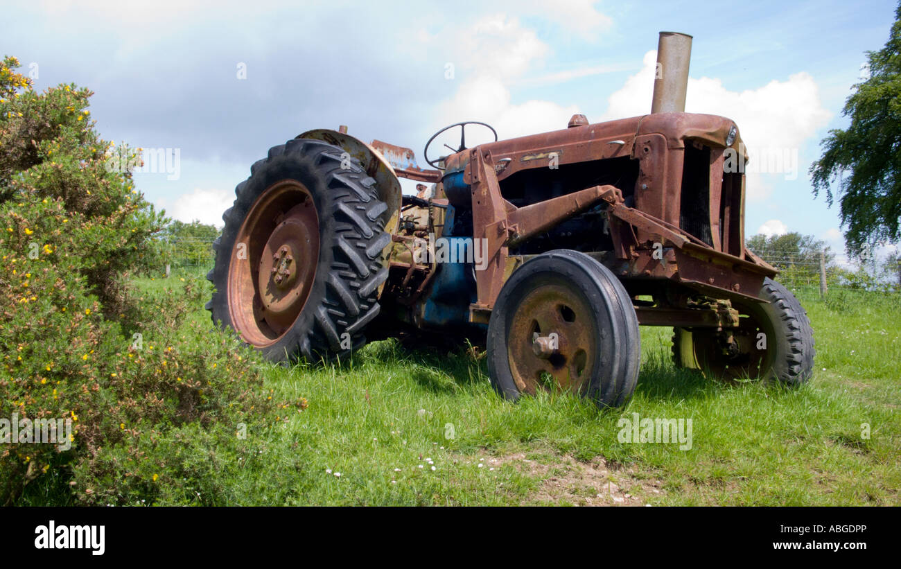 Disused rusting tractor in Shropshire UK Stock Photo - Alamy