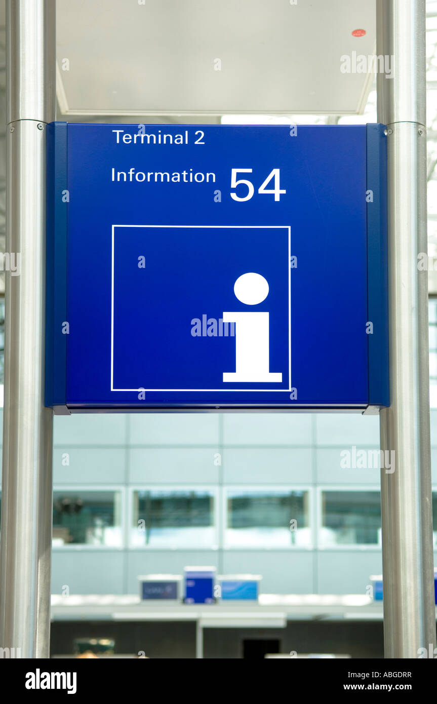 Airport signs information hi-res stock photography and images - Alamy