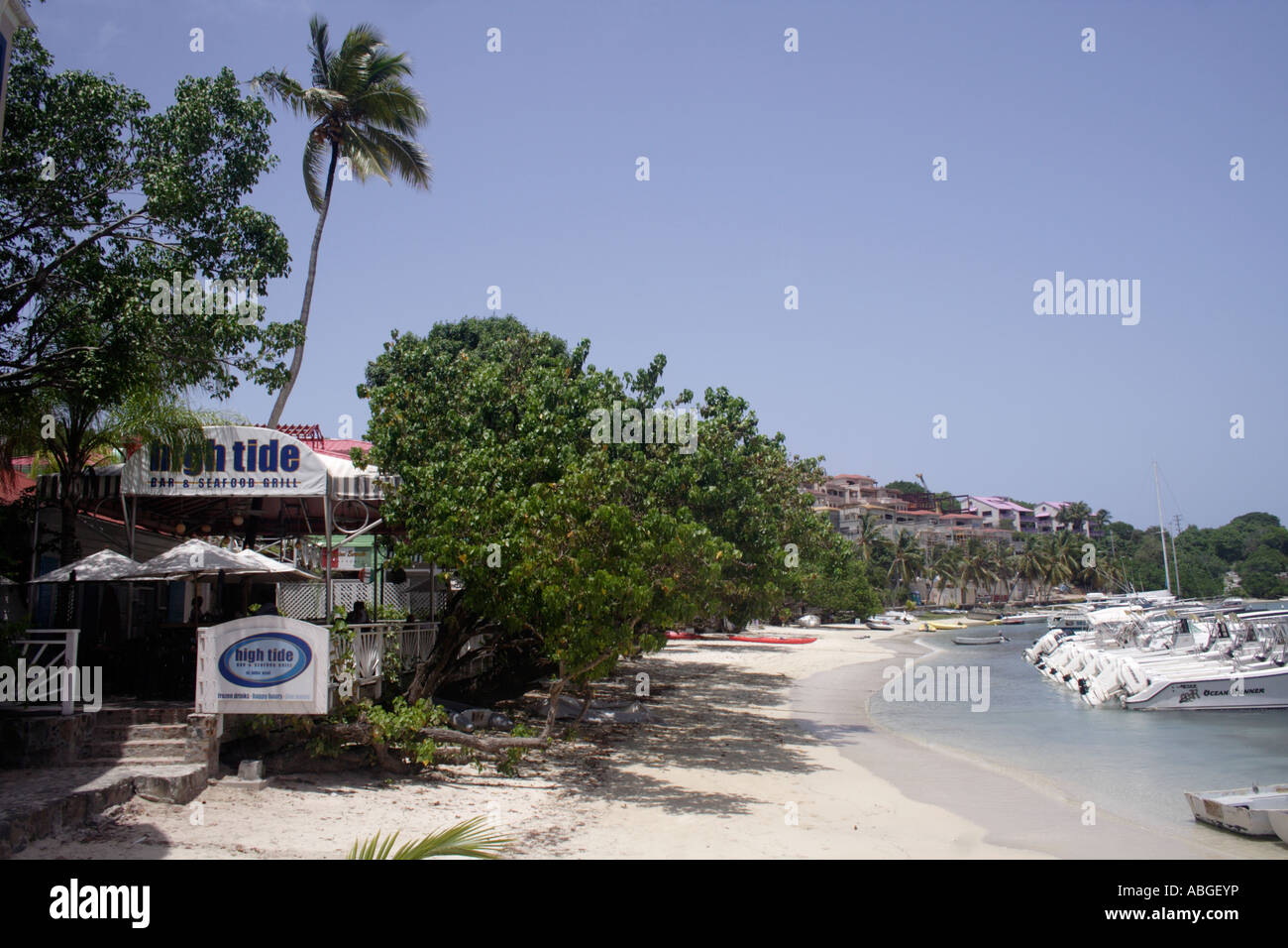 Cruz Bay, the downtown of St. John, US Virgin Island Stock Photo - Alamy