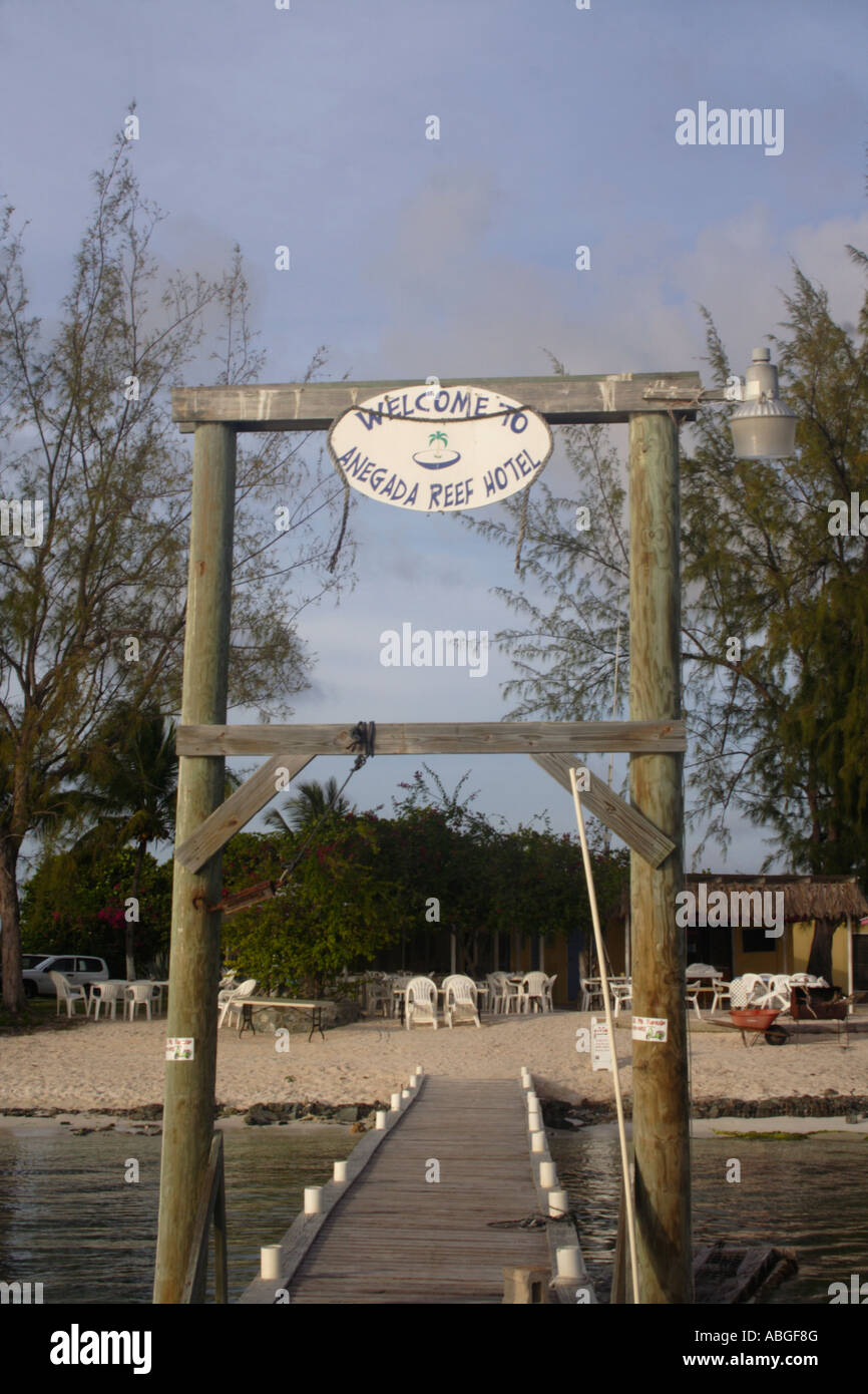 Anegada Reef Hotel Jetty Stock Photo - Alamy