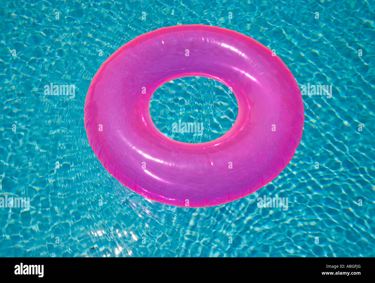 Inflatable ring in a pool Stock Photo - Alamy