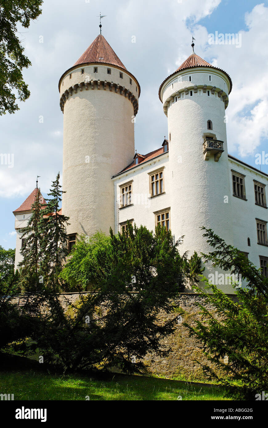 Konopiste castle in Benesov, Central Bohemia, Czech Republic Stock ...