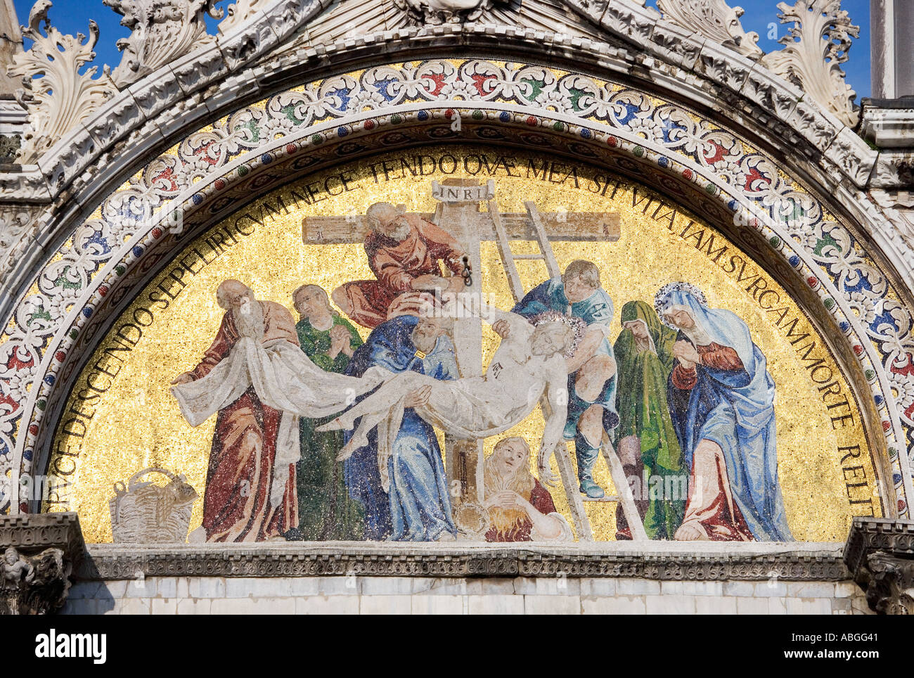 The Deposition from the Cross Byzantine mosaic Saint Mark s Basilica ...