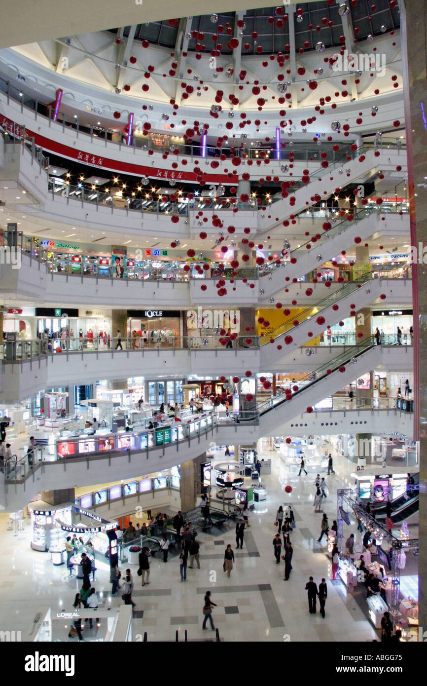 A new multi story shopping mall in Shanghai China Stock Photo - Alamy