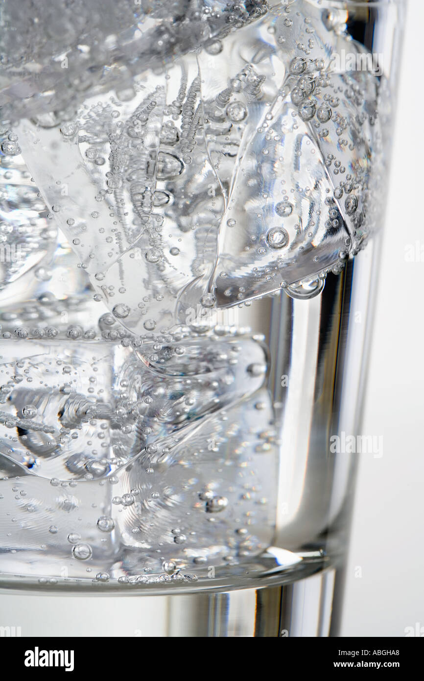 Ice cubes in a glass Stock Photo - Alamy