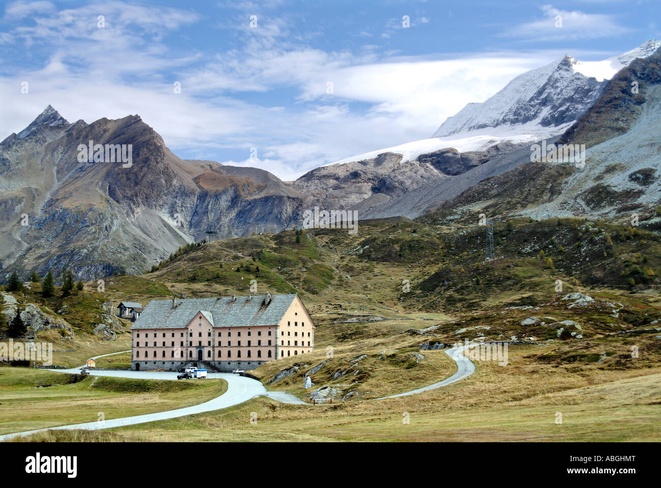Simplon Pass canton of Valais Switzerland hospice Stock Photo - Alamy