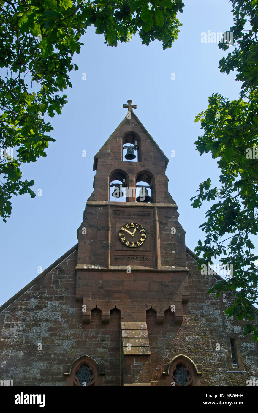 Bellcote and Clock , Church of Saint Mary , Gosforth . Lake District ...
