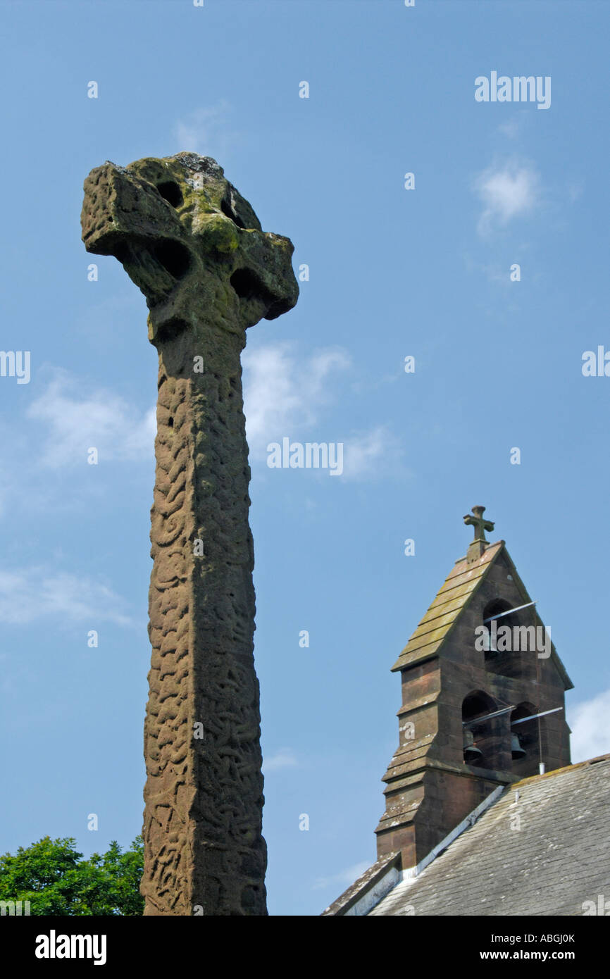 Gosforth Cross and Church of Saint Mary , Gosforth . Lake District ...