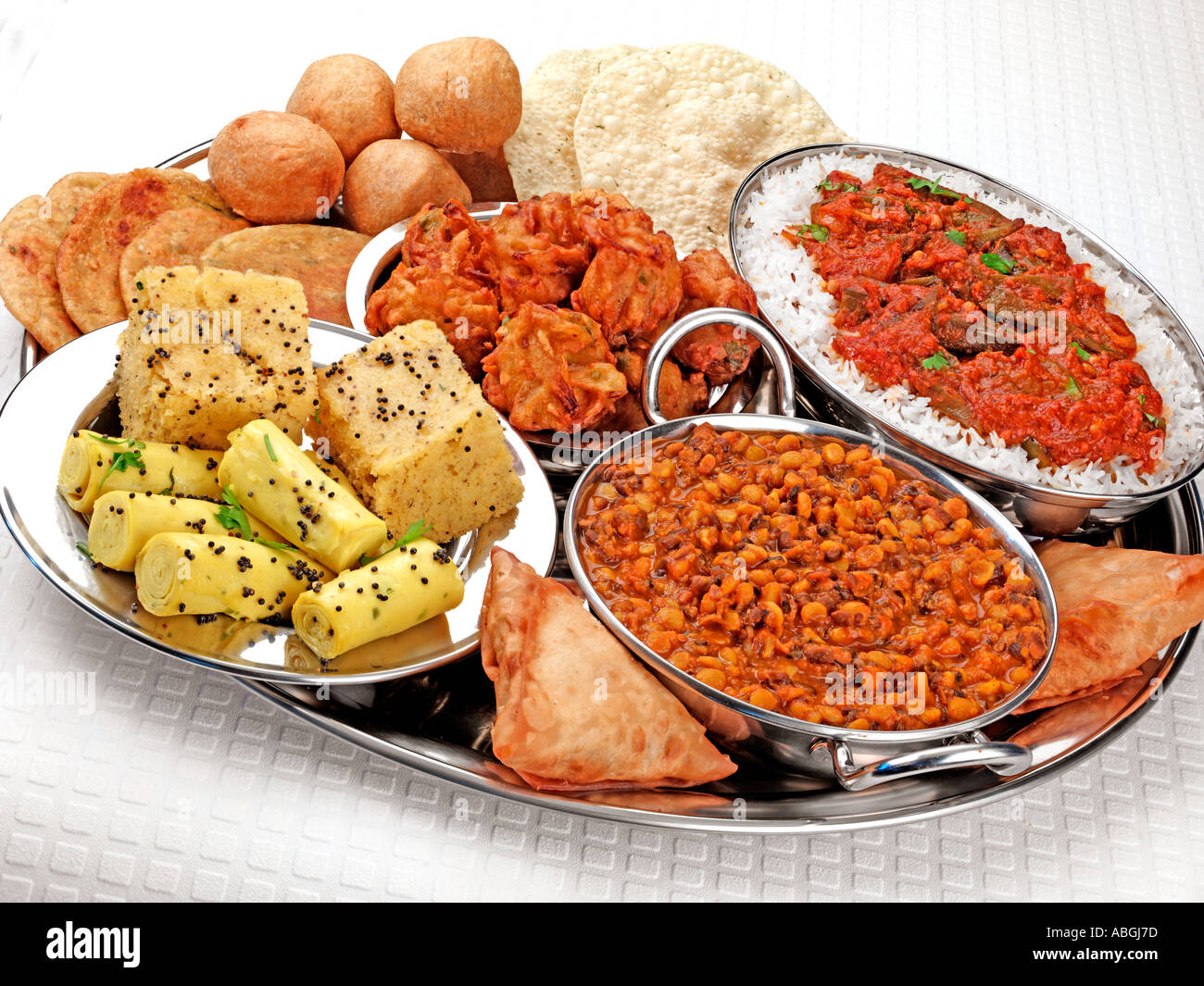 SELECTION OF INDIAN FOODS Stock Photo - Alamy