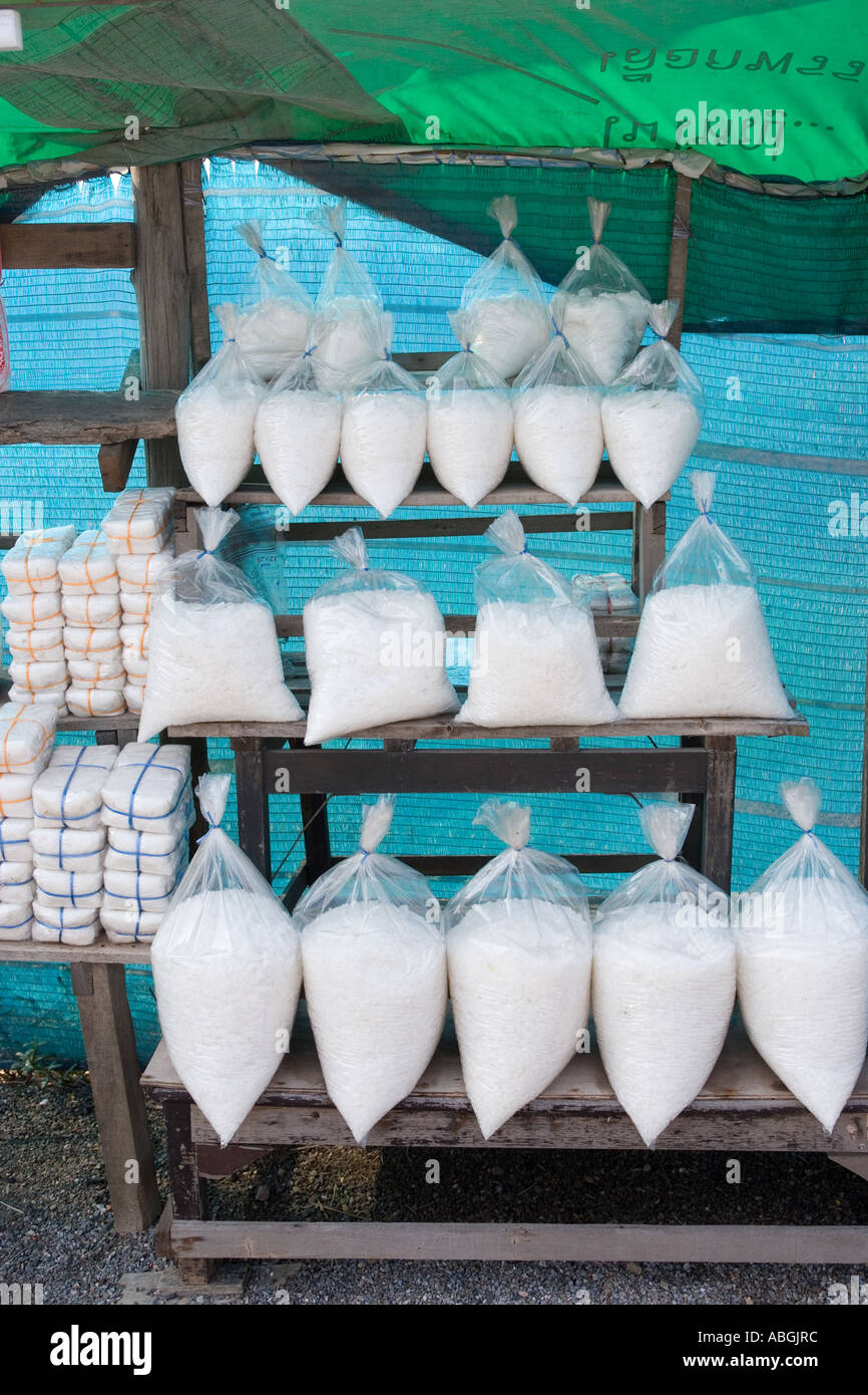 Salt Farm Samut Songhram Near Bangkok Thailand Salt Sacks Stock Photo ...
