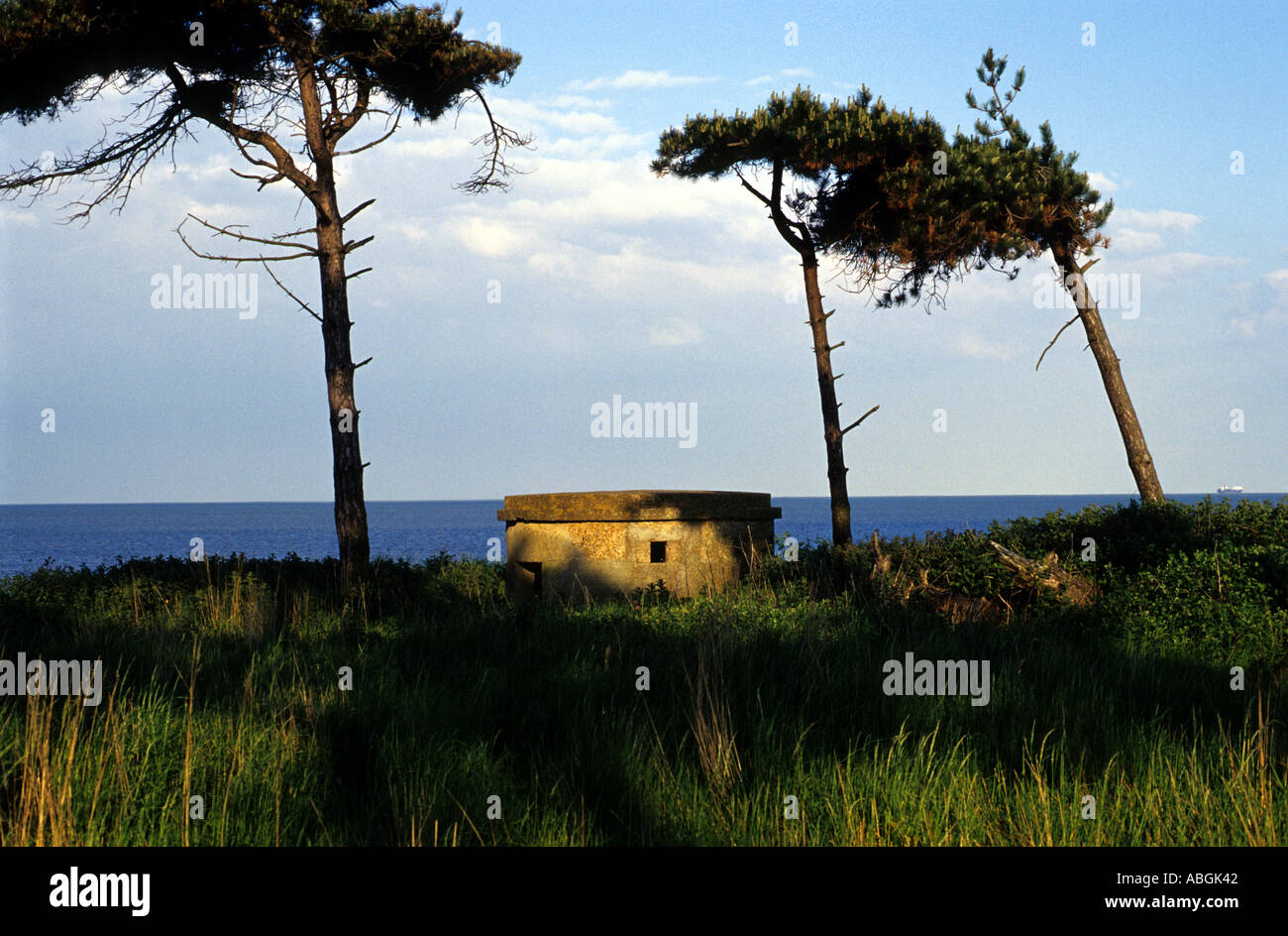 Pillbox on the Suffolk coast at Bawdsey, UK Stock Photo - Alamy