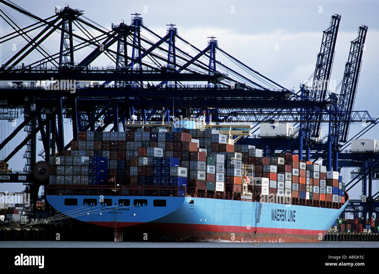 Trinity quay at the Port of Felixstowe, Britain's largest container ...