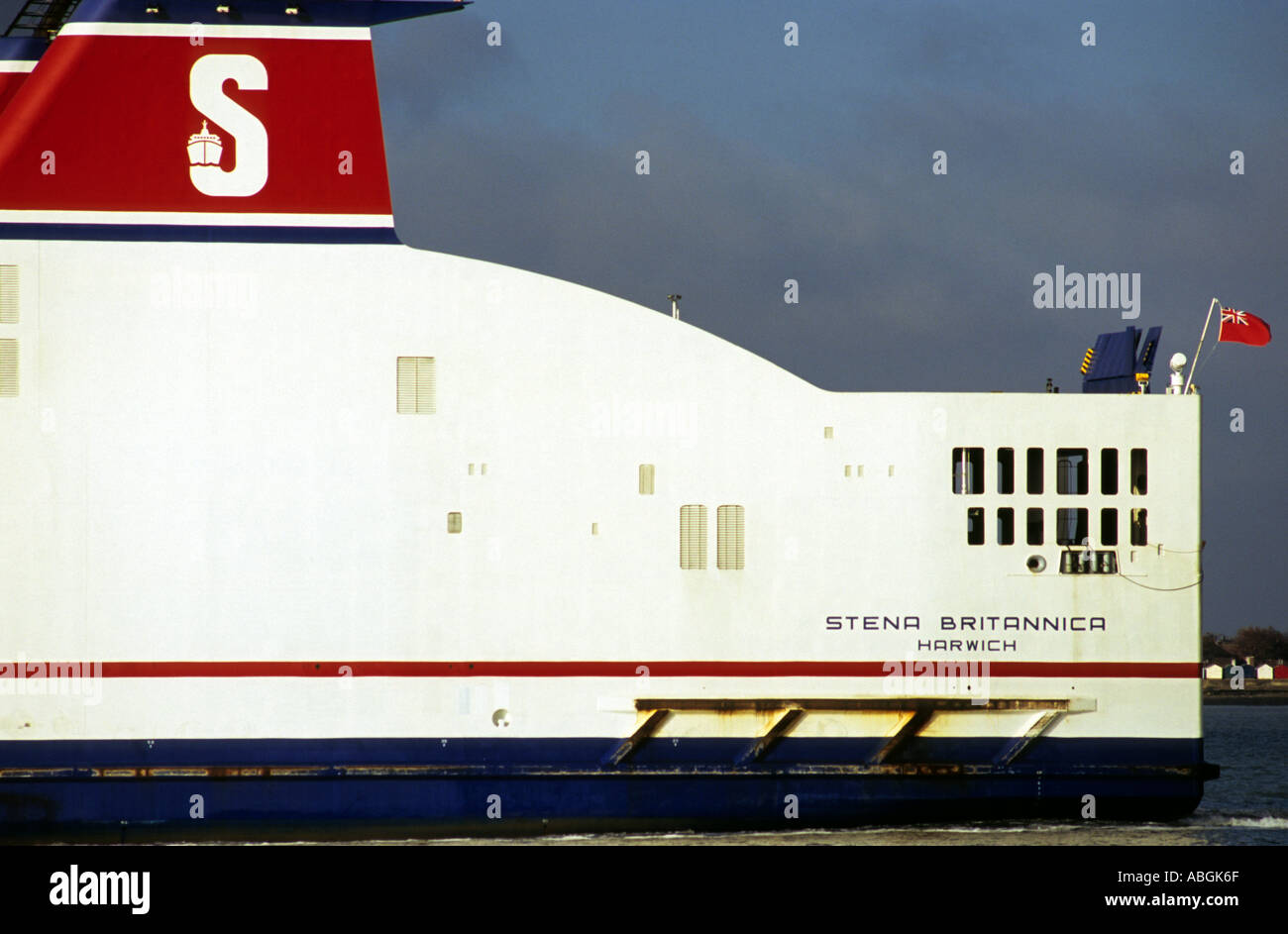 Stena Britannica passenger ferry leaving Harwich International port on ...