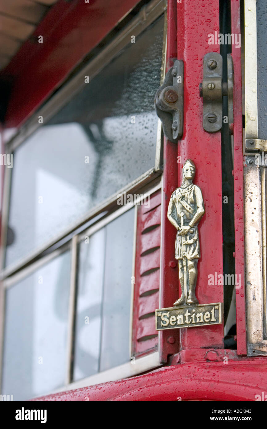 Brass Sentinel marque on 1924 Sentinel Steam Wagon vintage steam ...