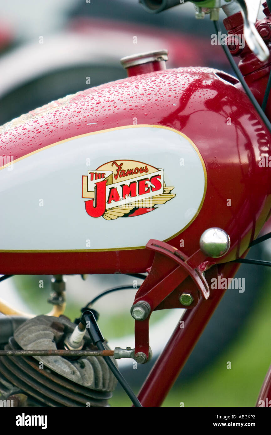 1947 Famous James ML motorcycle red white Stock Photo - Alamy