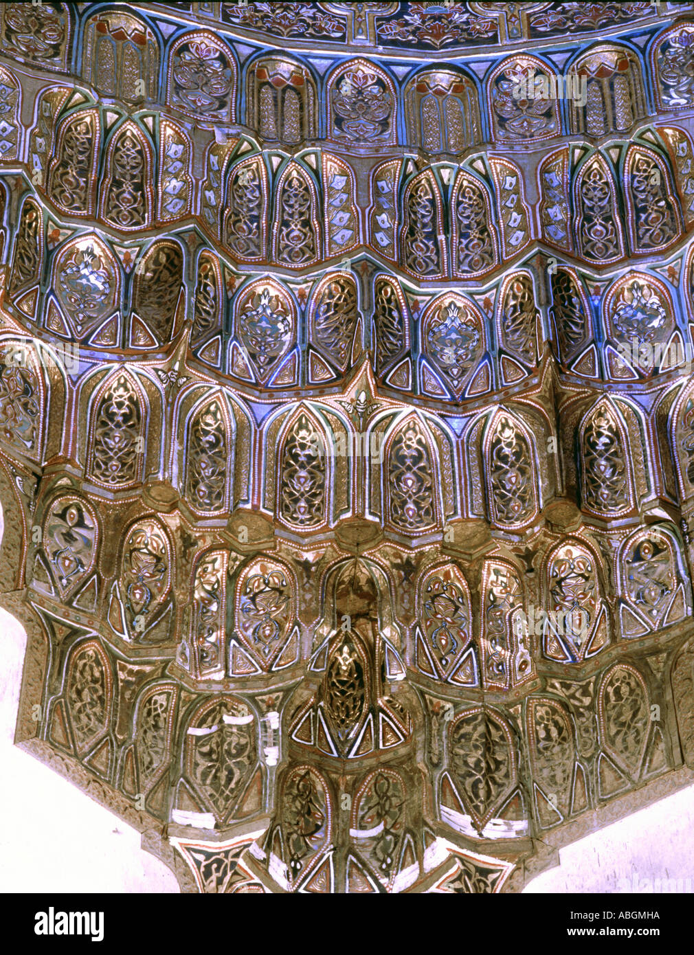 Complex of Sultan Hasan, Cairo, Egypt, detail of zone of transition of ...