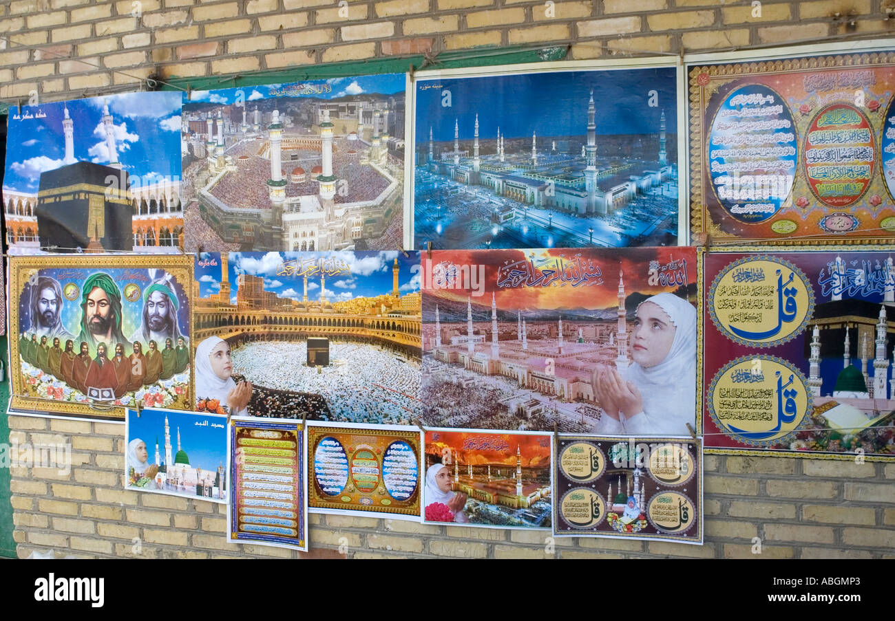 Islamic posters, bazar, Ashgebat, Turkmenistan Stock Photo - Alamy