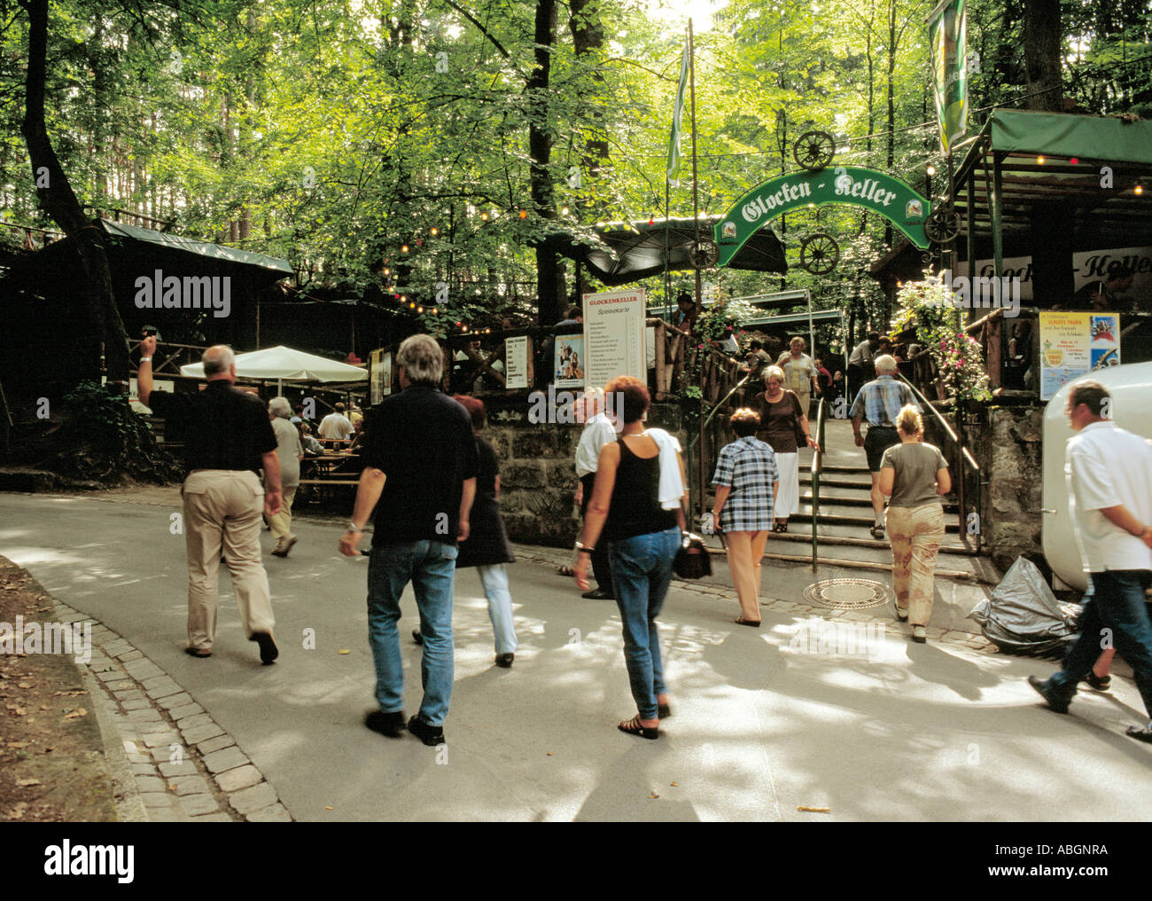 Annafest Forchheim Germany, early evening. Glockenkeller Stock Photo ...