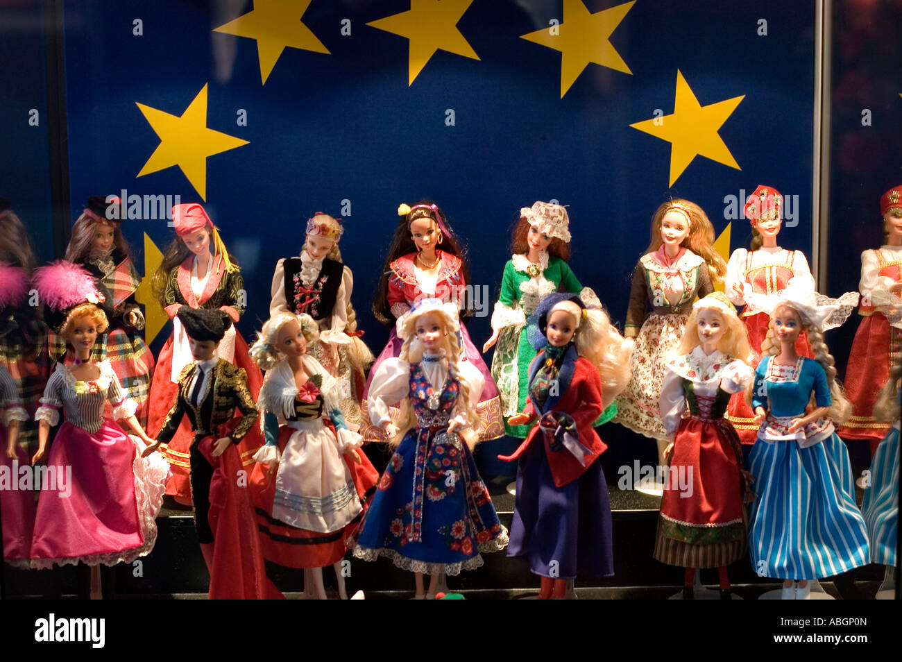European Union ethnic Barbie dolls, Mattel Barbie fashion dolls Stock ...