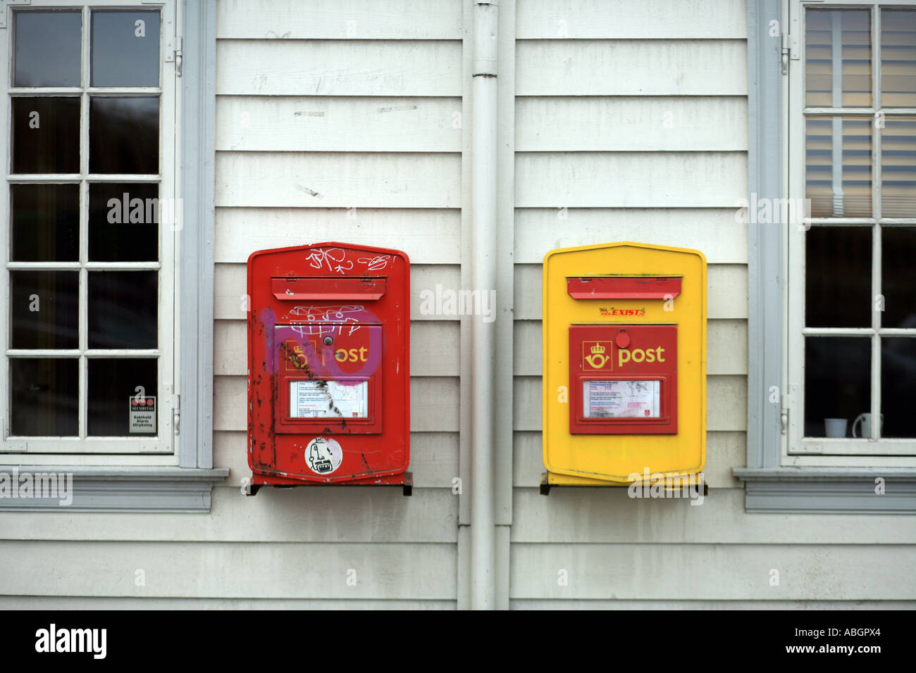 Norwegian post boxes Stock Photo - Alamy
