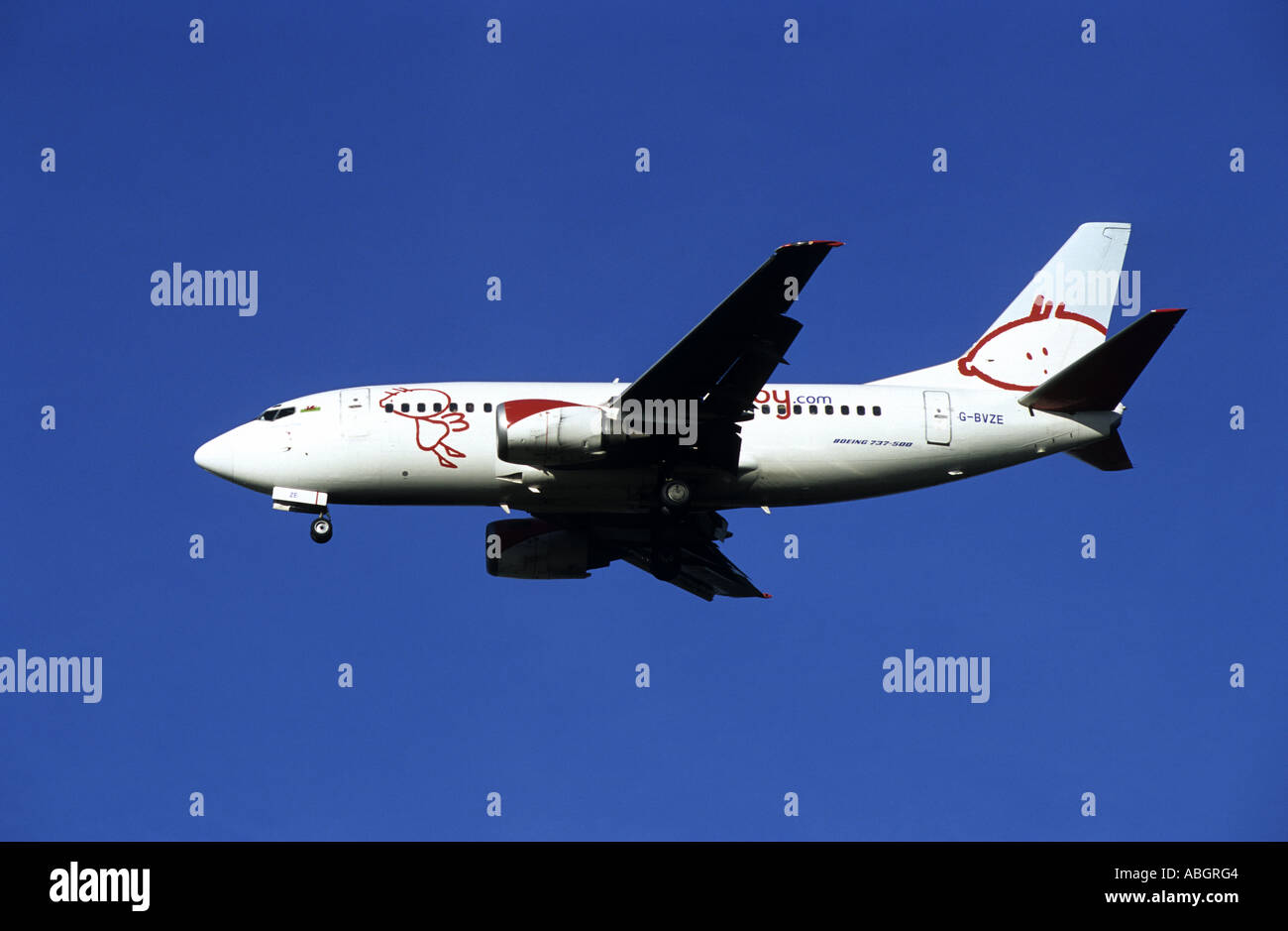 bmi Baby Boeing 737 aircraft approaching Birmingham International ...