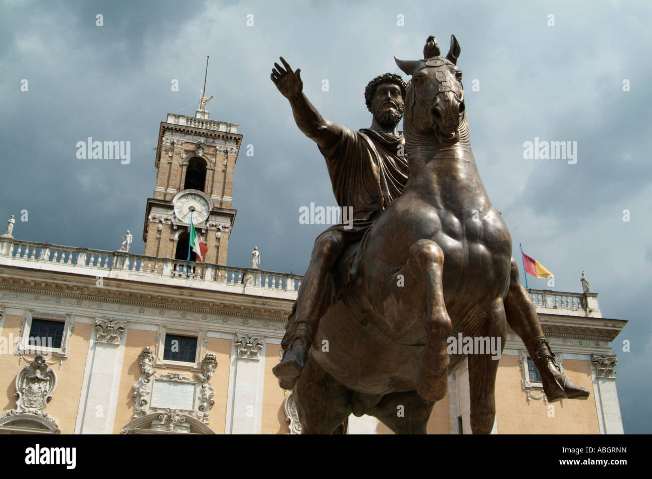 Marc Aurel statue in the Capitol Stock Photo - Alamy