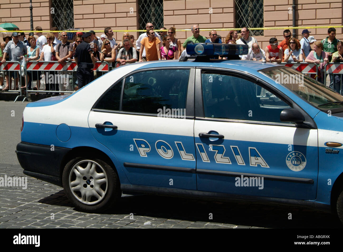 Police car in Italy Stock Photo - Alamy