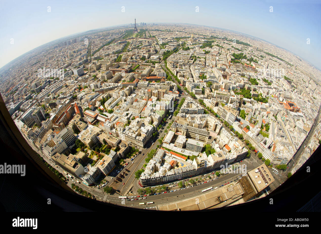 Fisheye view of Paris France Stock Photo - Alamy