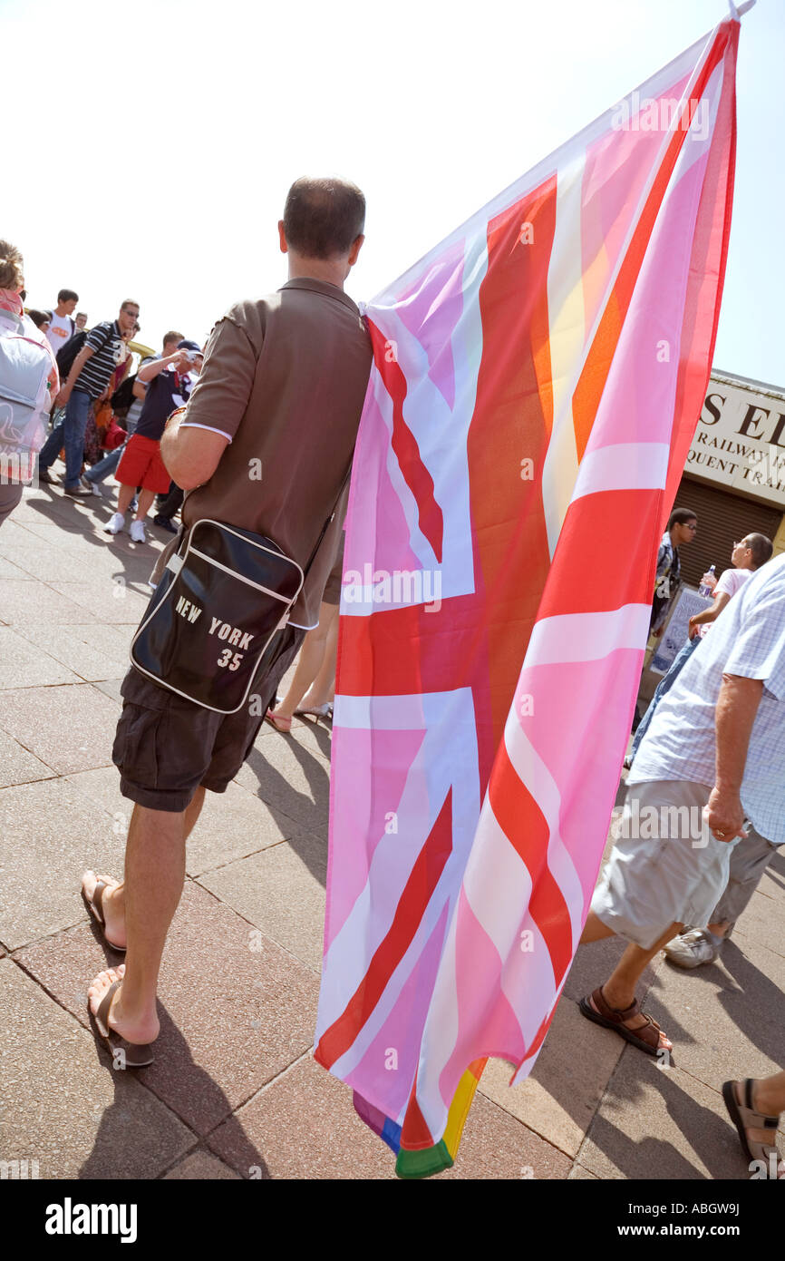 Pride Parade with Carry On film theme, Brighton, UK, 2006 - man ...