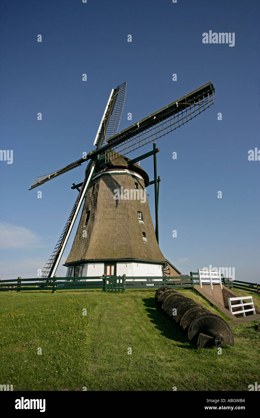 WINDMILL Molen Het Noorden Texel Holland Stock Photo - Alamy