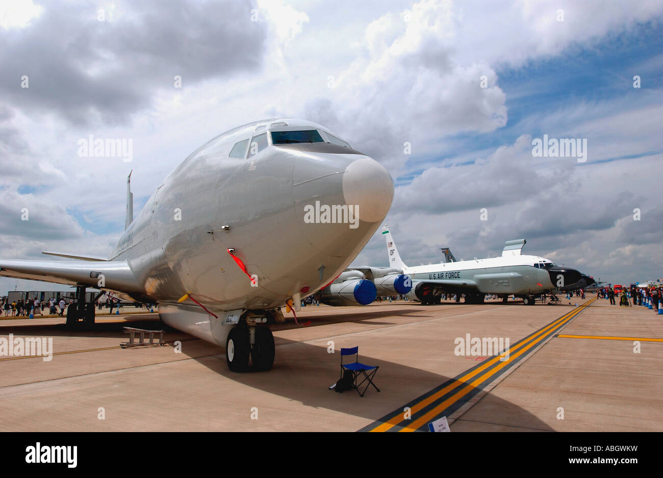 A US Air Force E-8C Joint Surveillance Target Attack Radar System and a ...