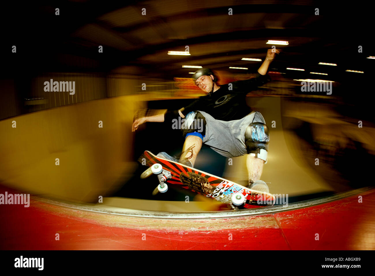 Dave Allen vert rider 5 0 grind on the Red Bull Ramp Stock Photo - Alamy