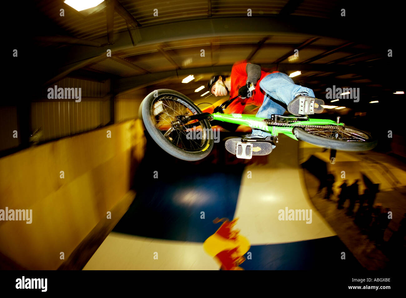 BMX rider on the Red Bull Ramp Stock Photo - Alamy