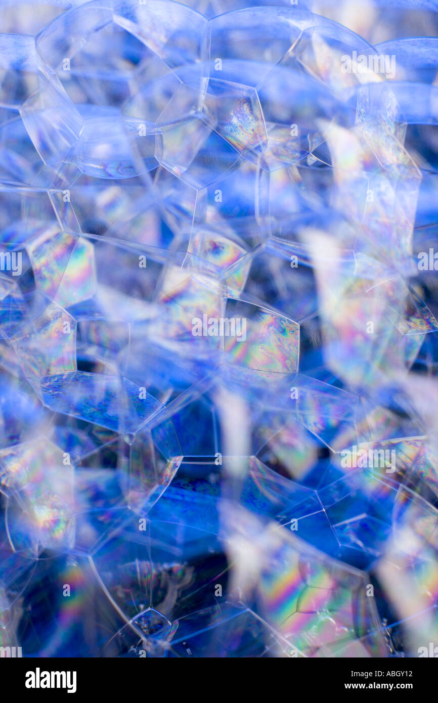 Lots of little bubbles in blue liquid Stock Photo - Alamy