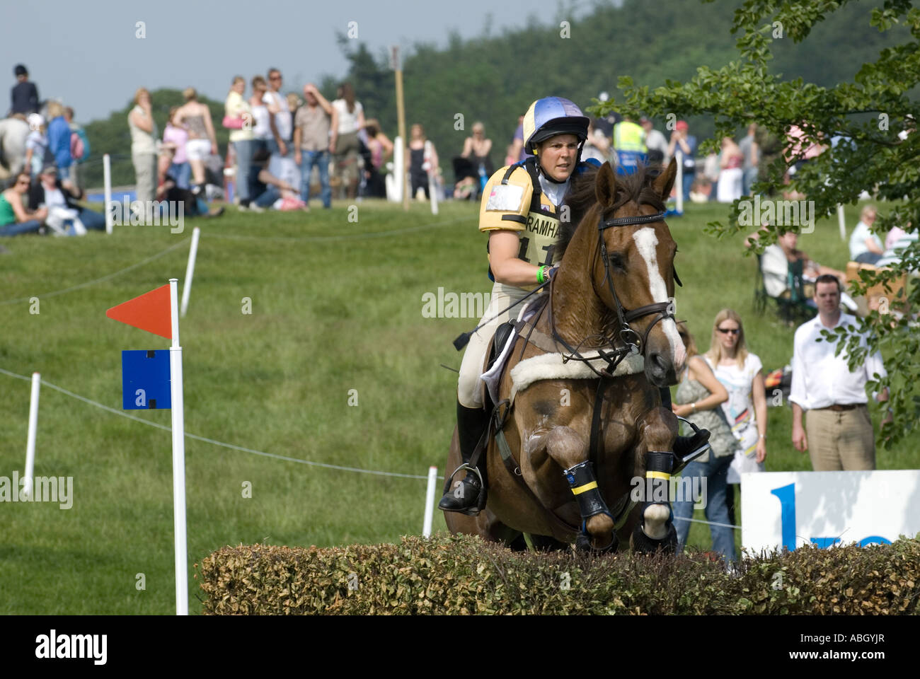 Three Day Event Rider Mary Lofthouse Taking part in the Cross Country ...