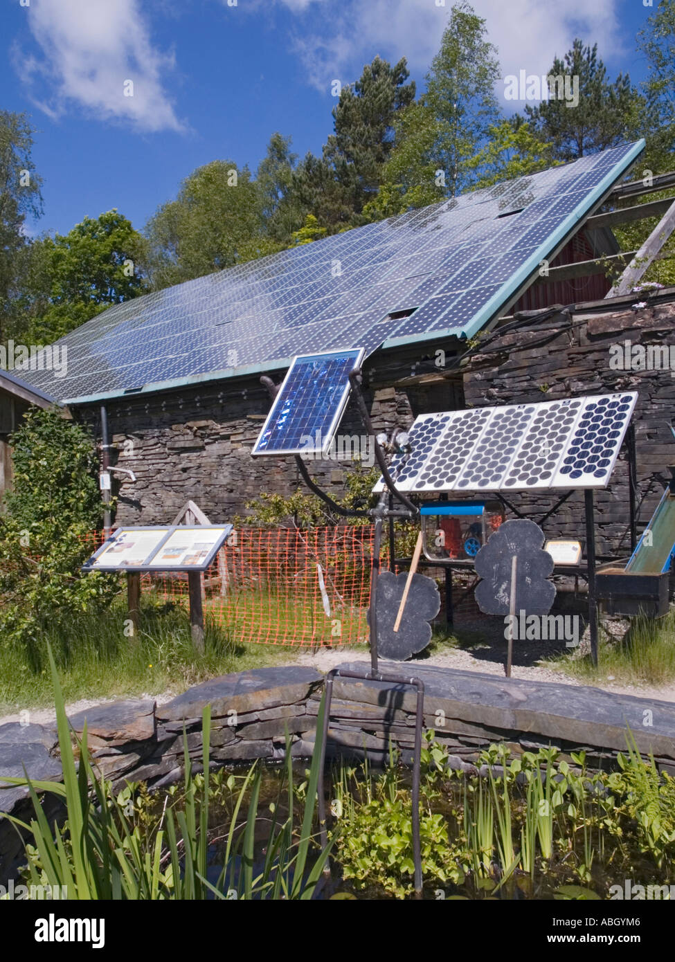 Centre for Alternative Technology solar power demonstration. Mid Wales ...