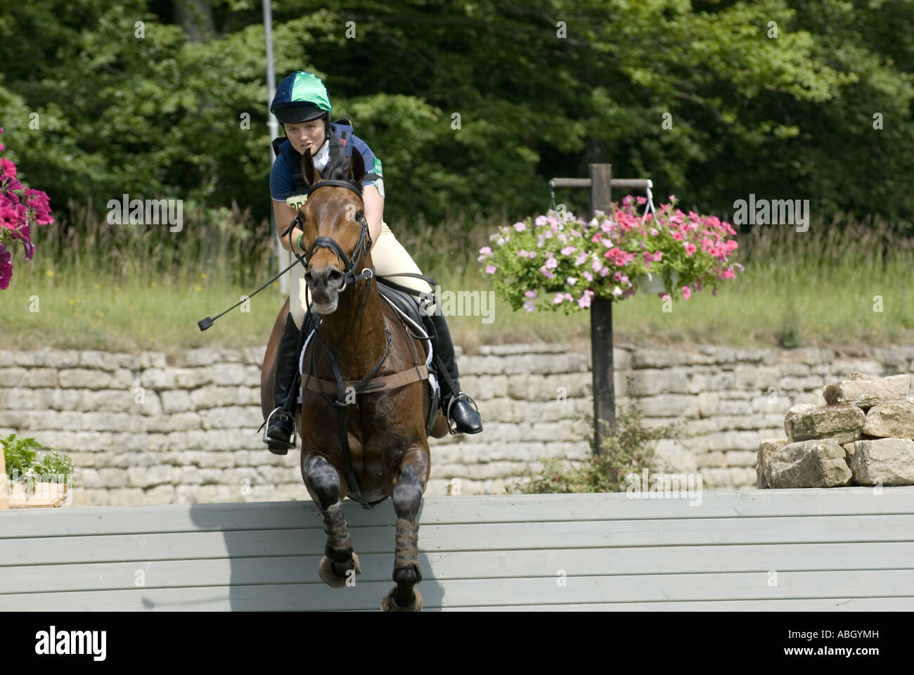 Three Day Event Rider Polly Stockton Taking part in the Cross Country ...