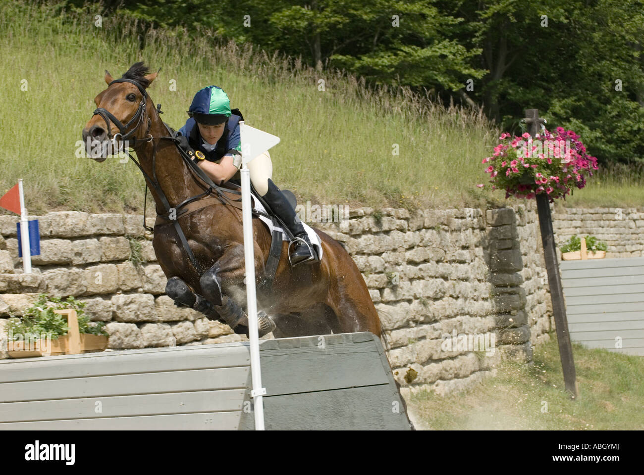 Three Day Event Rider Polly Stockton Taking part in the Cross Country ...