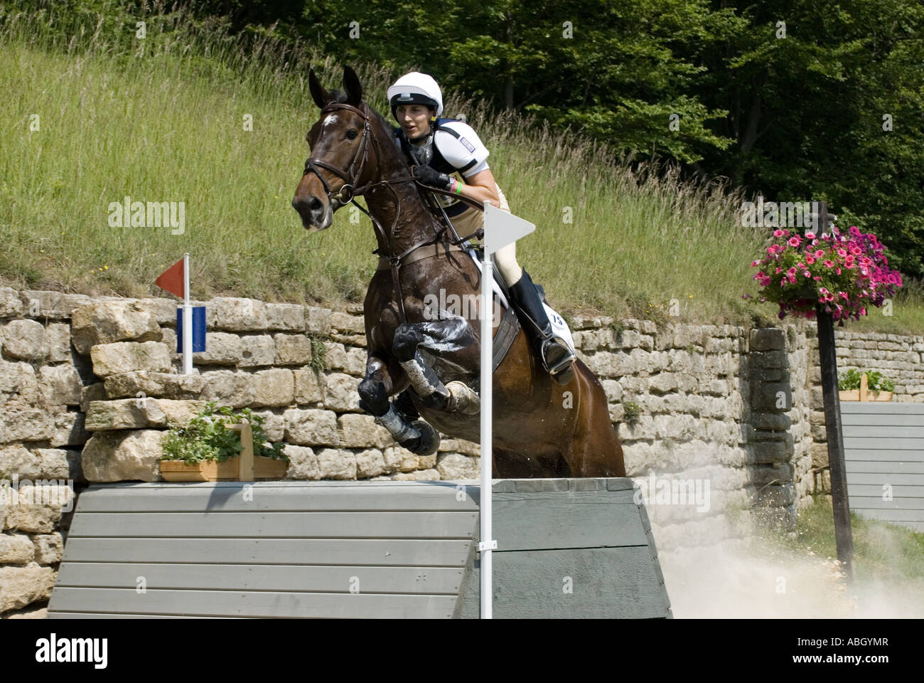 Three Day Event Rider Sarah Wales Taking part in the Cross Country ...